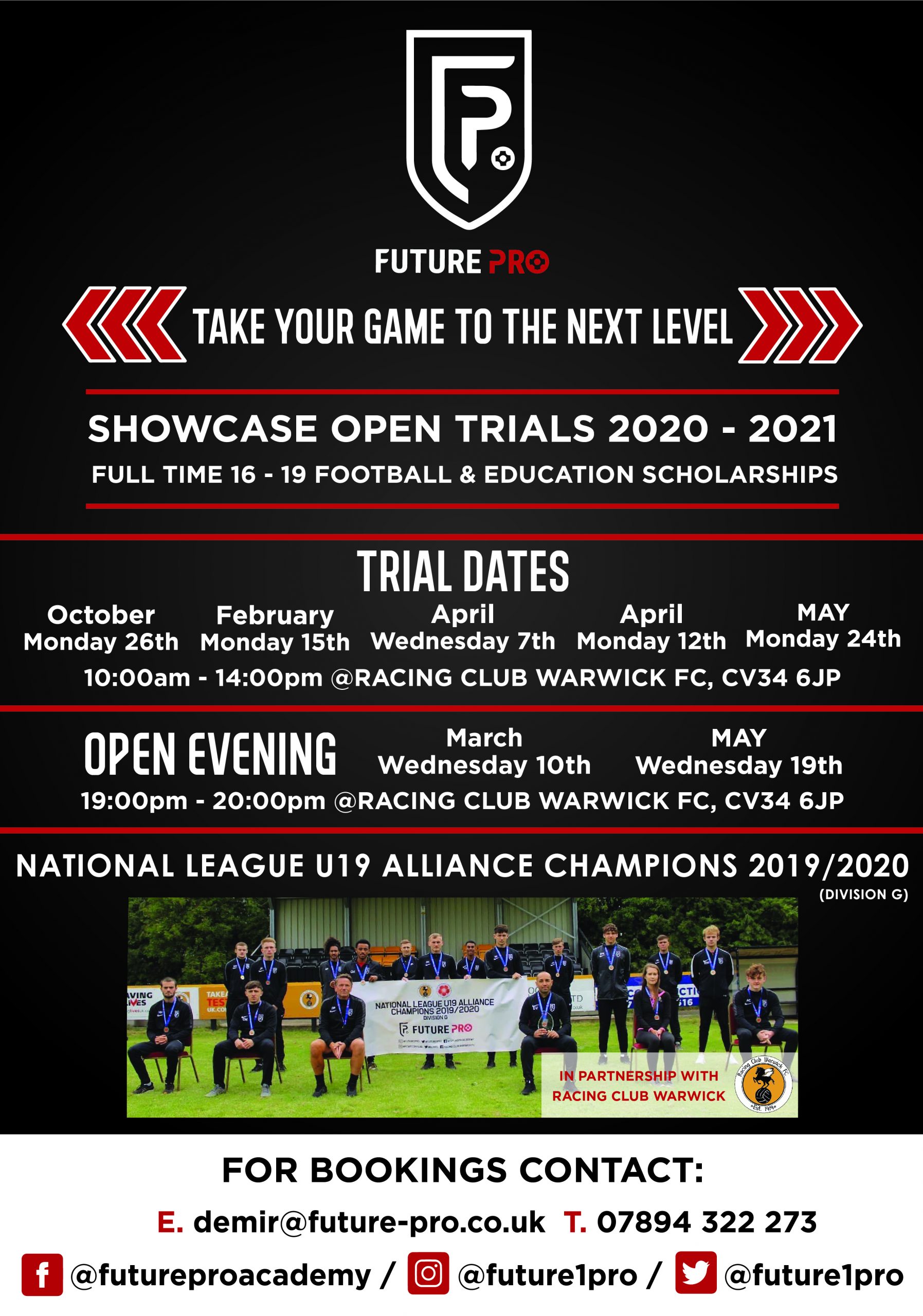 Showcase Open Trials 2020 - 2021 - Future-pro